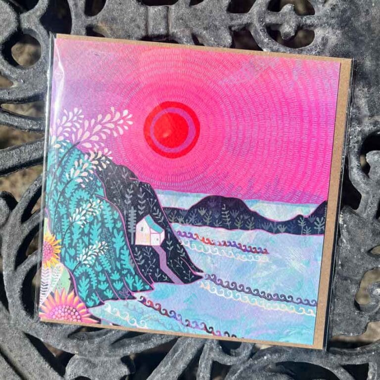 Greeting card – Worm’s Head Hut by Hannah Davies